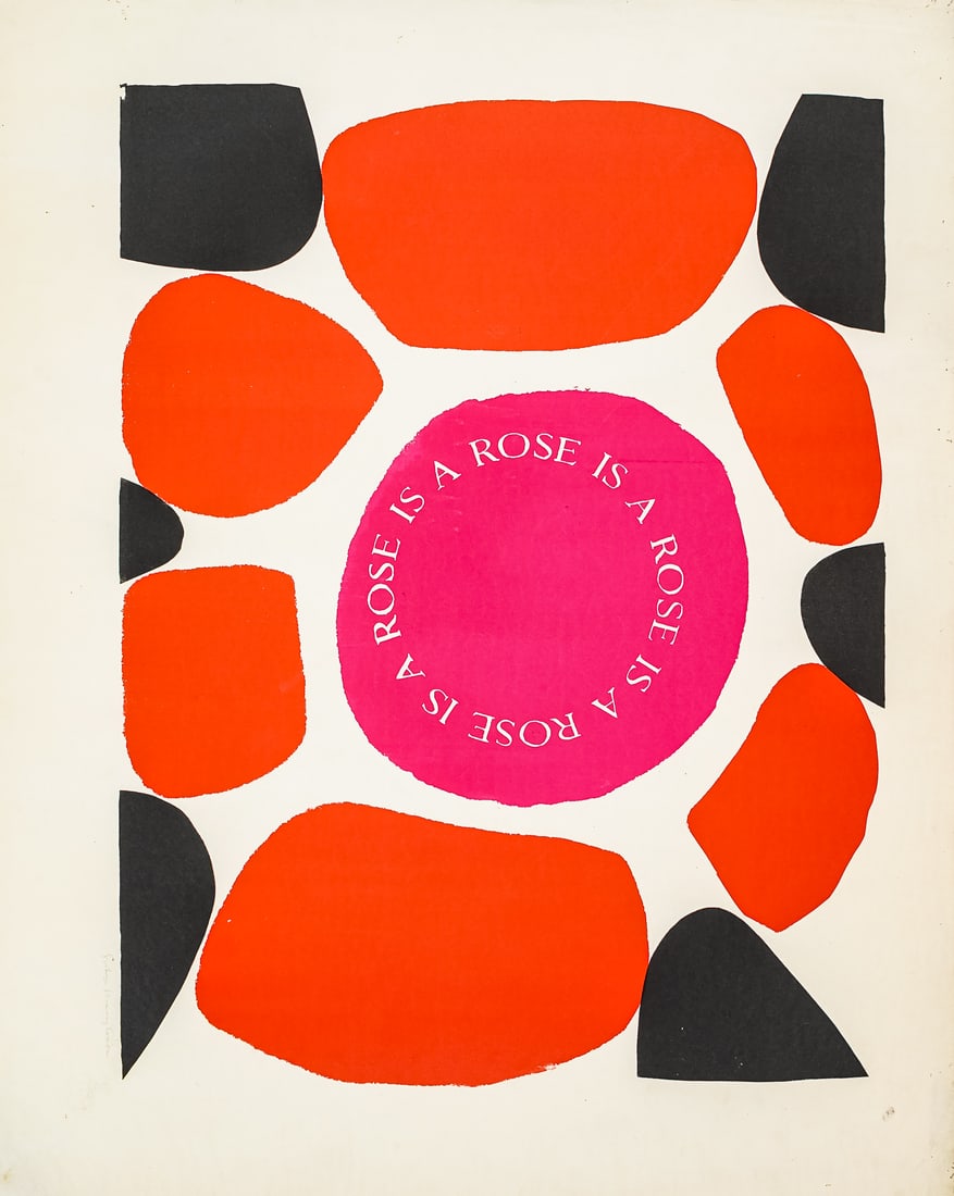 Sister Mary Corita Kent (am 1918 1986) A Rose Is A Rose