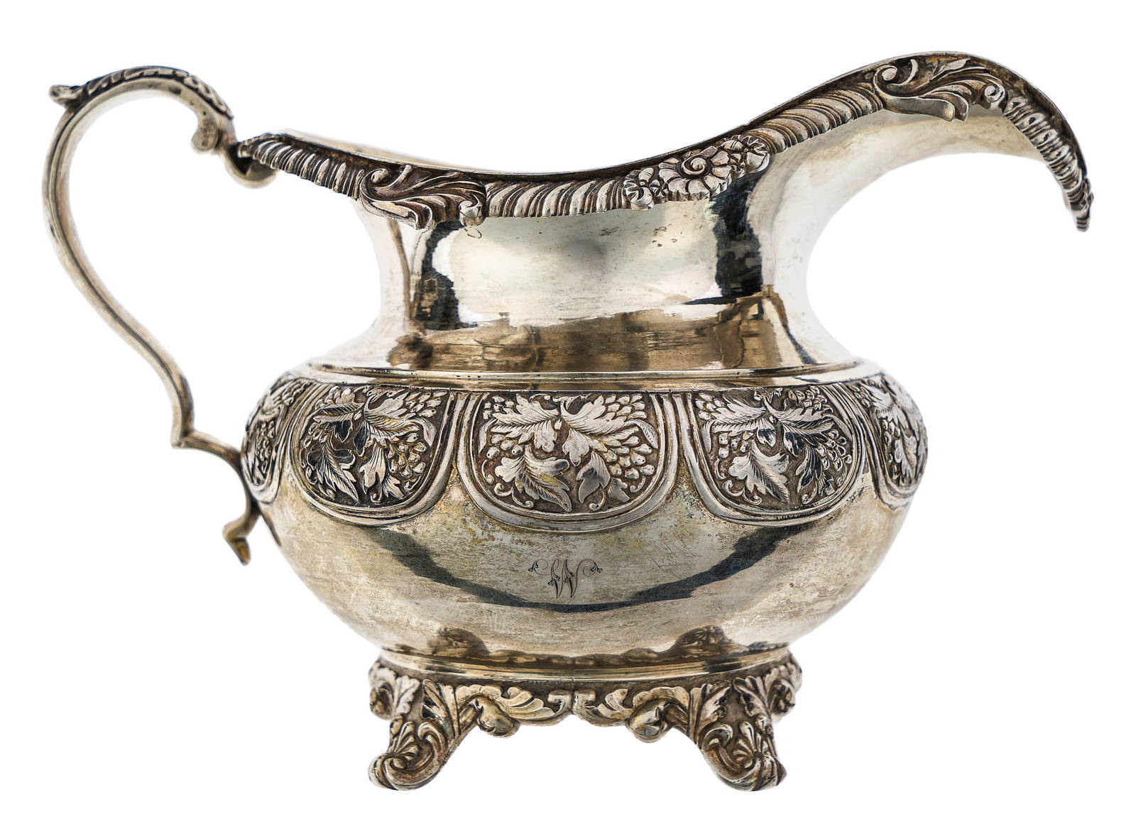 Ornate Sterling Silver Creamer Auction