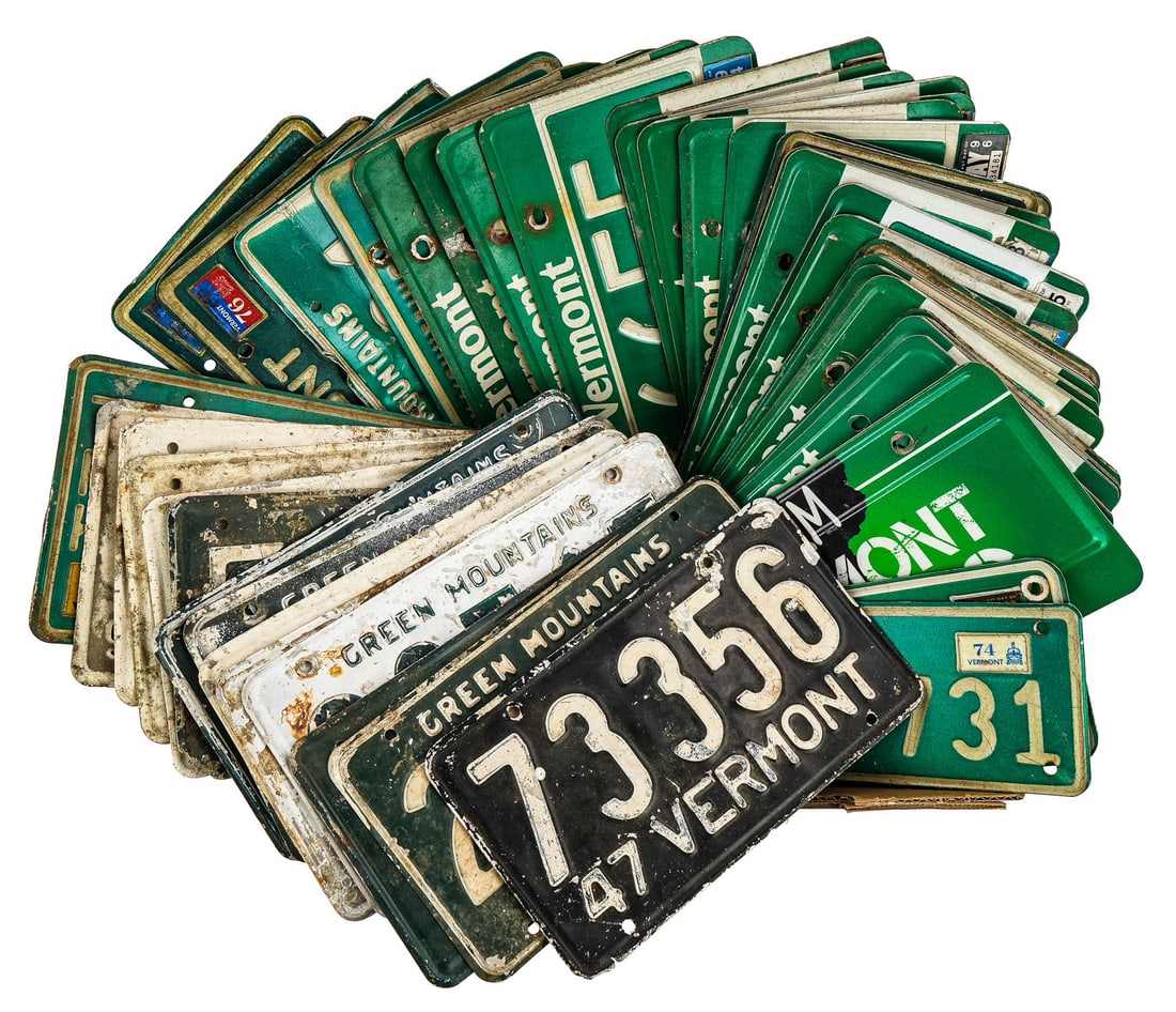 1947 1996 Vermont License Plates