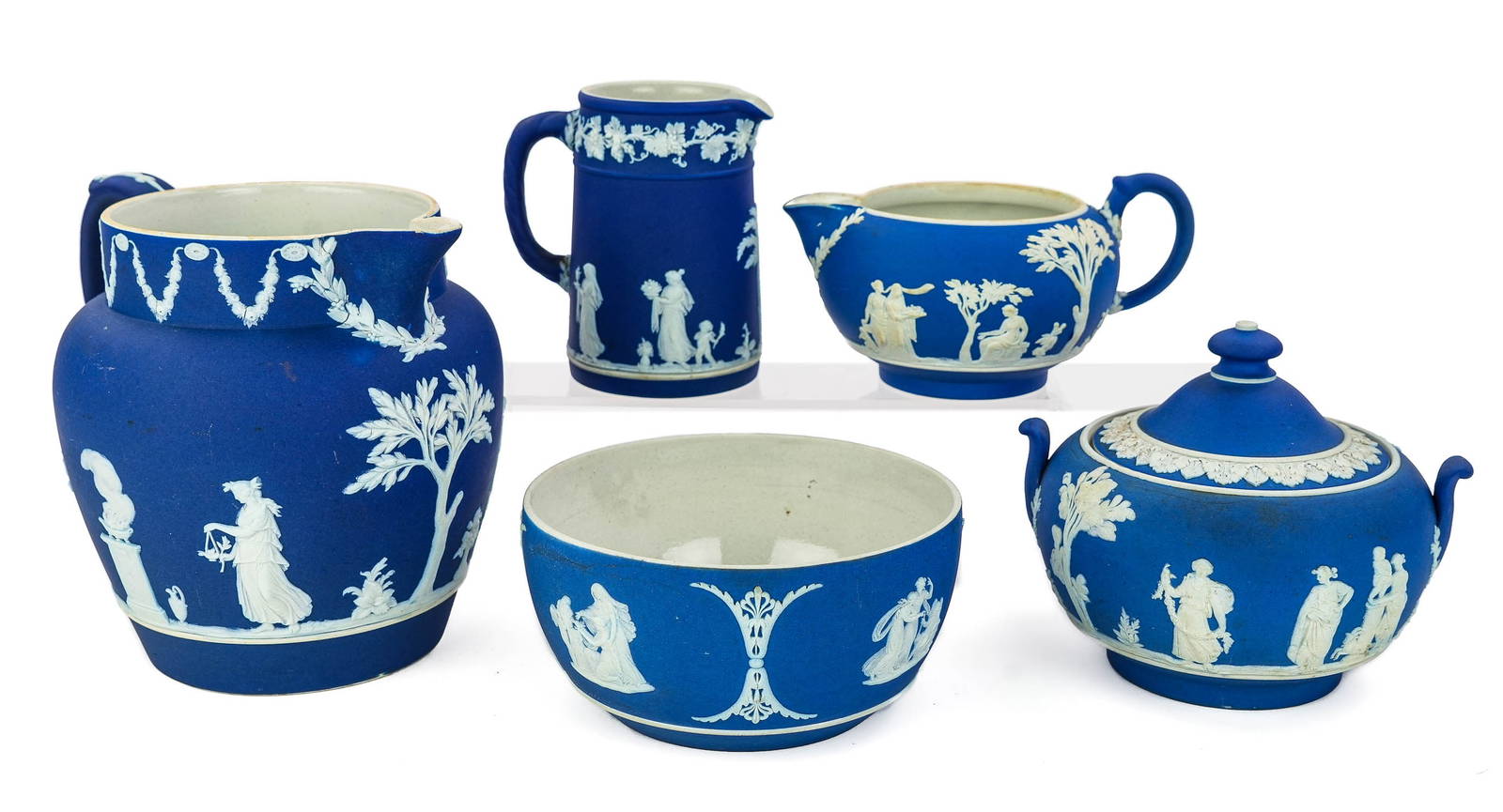 5 Pcs. Wedgwood Jasperware Pottery Auction