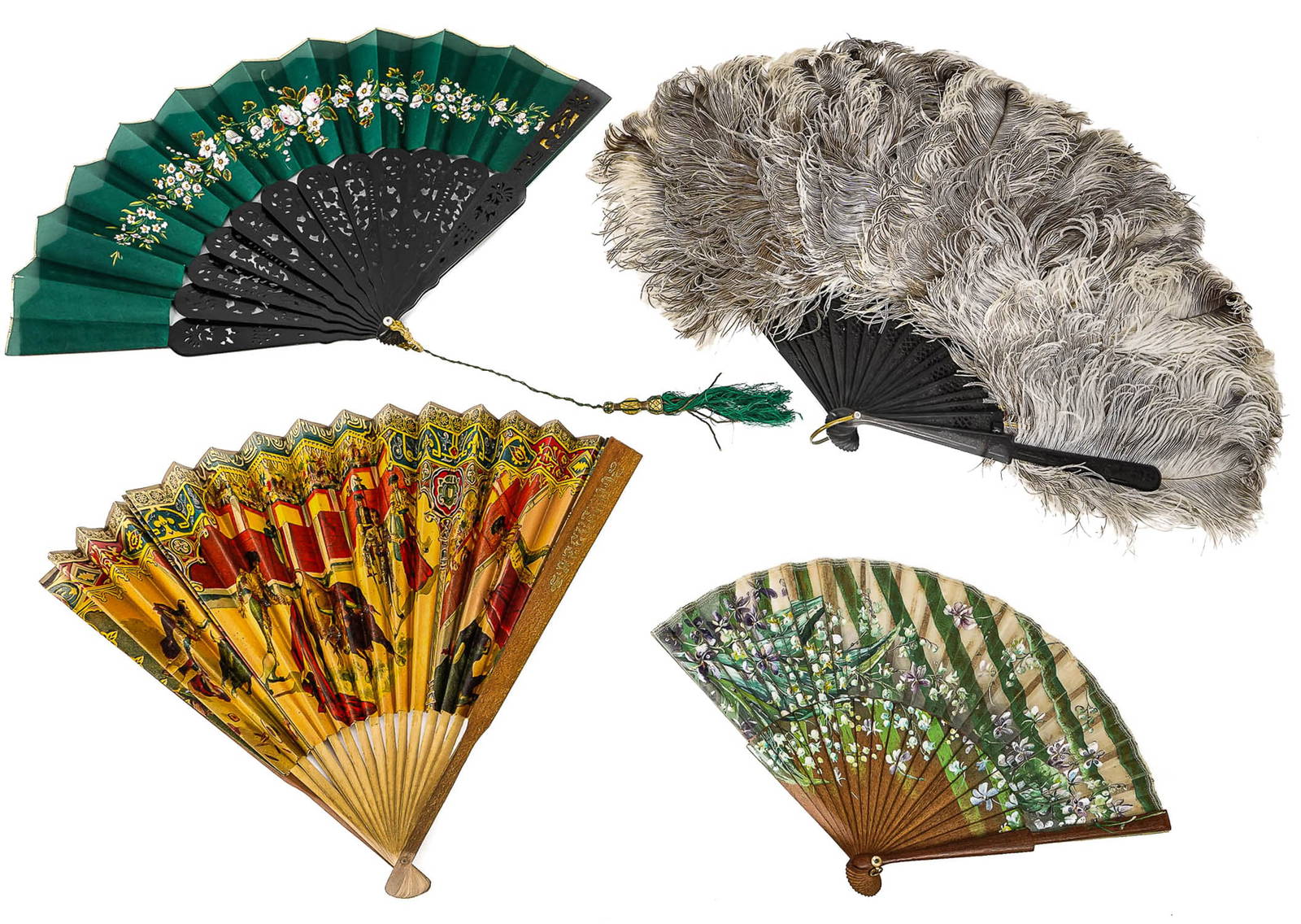 Collection Of 32 Vintage Fans Auction