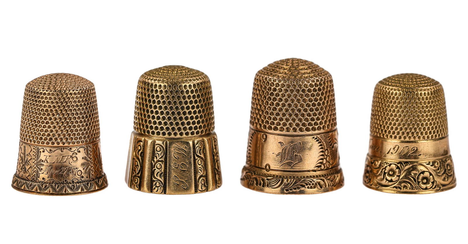 Victorian Gold Thimbles Auction