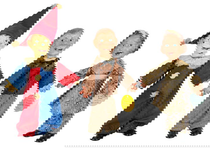 1938 Ideal Fanny Brice, Mortimer Sneed Flexy Dolls