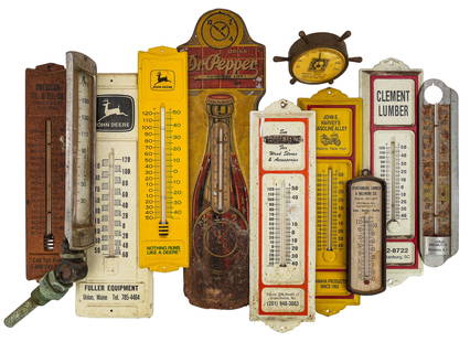 Group Of Advertising Thermometers Auction