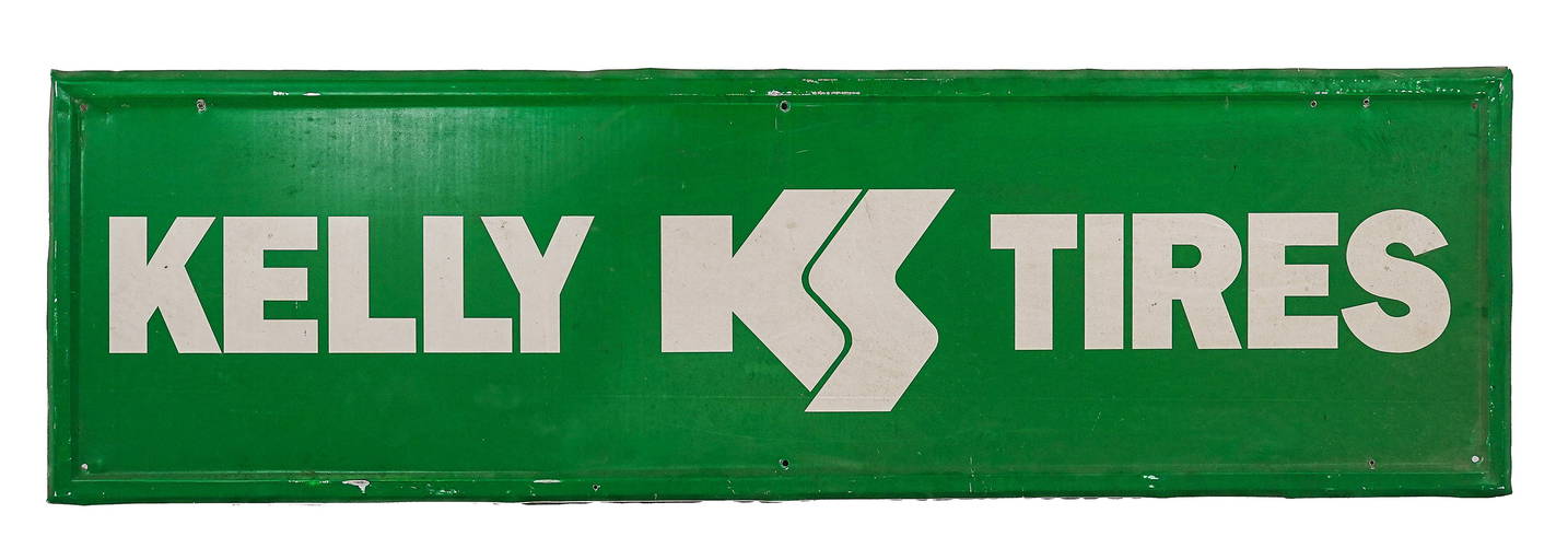 Kelly Springfield Tires Embossed Metal Sign