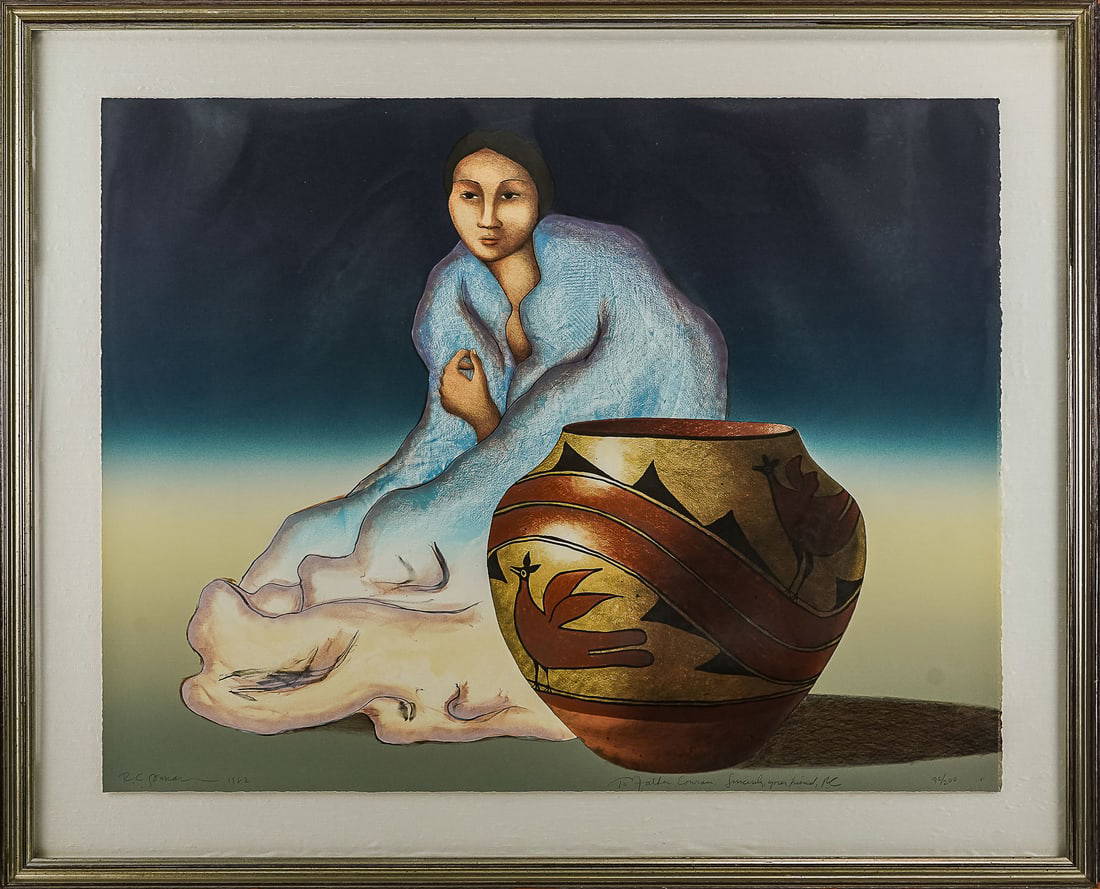Rc Gorman (am 1932-2005) Hand Signed Lithograph Auction