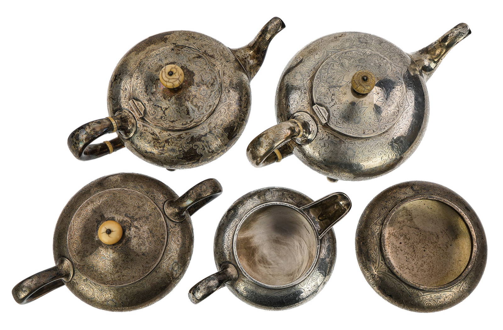 Barbour Sterling Silver 5 Pc. Tea Set Auction