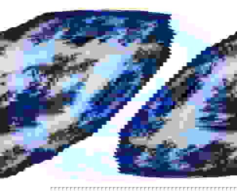 Flow Blue Ironstone Scinde Serving Platter Auction