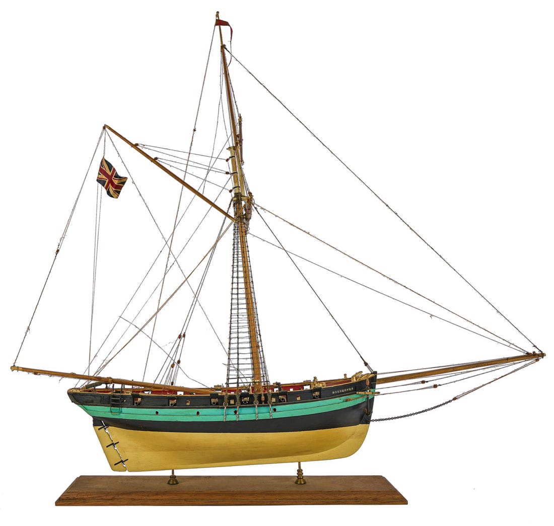 William Kissam Ship Model British Sloop Diligence Auction