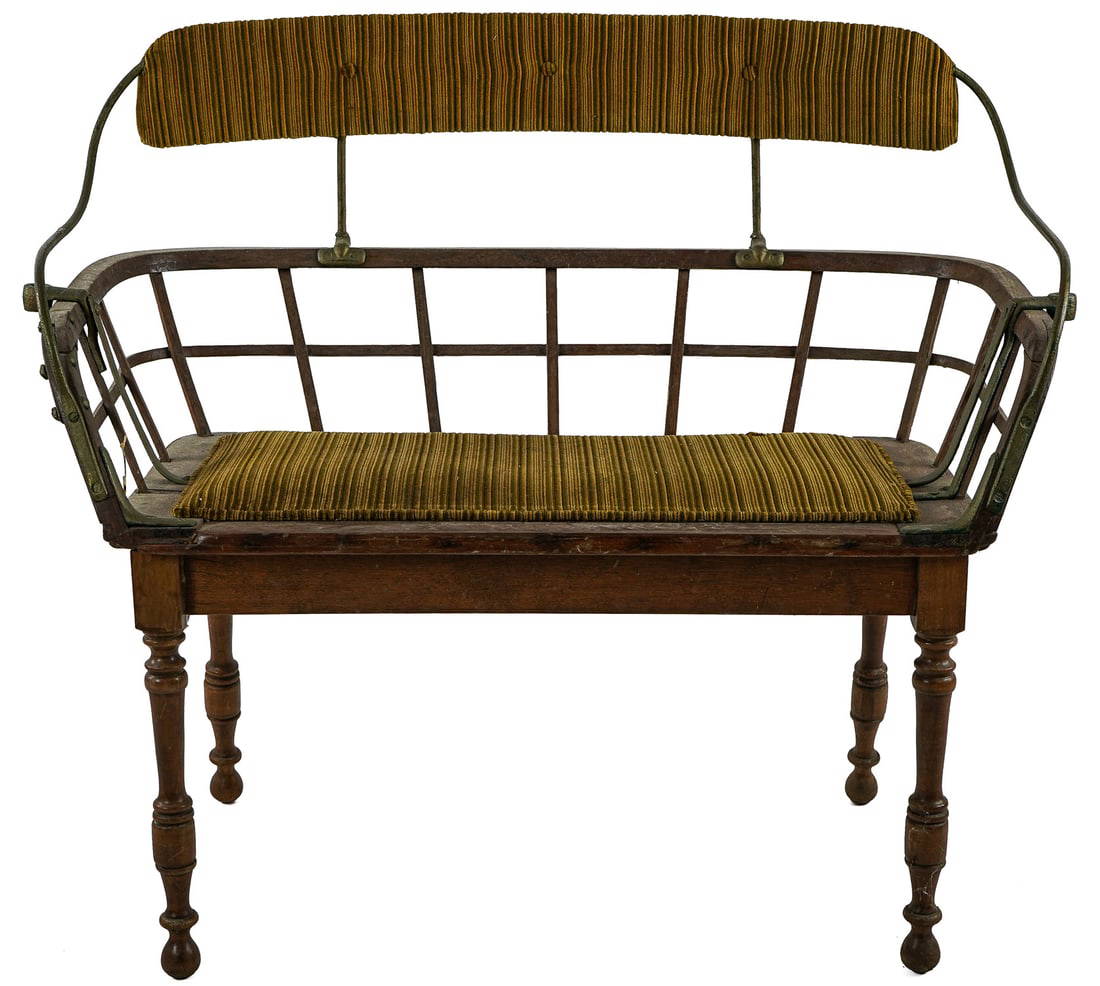 19th C Wagon Seat Bench Auction