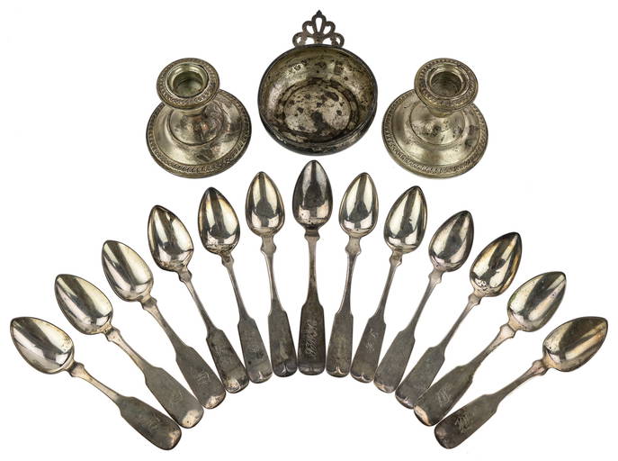 Sterling And Coin Silver Holloware And Flatware