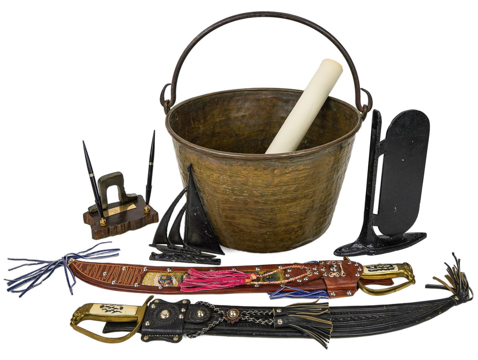 Estate Lot Including Spun Brass Kettle Auction