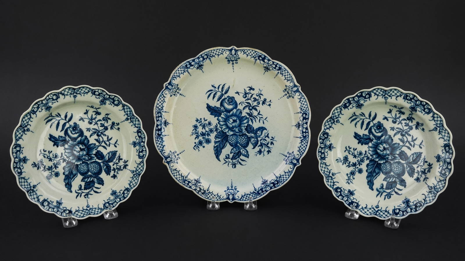 3 Dr. Wall Worcester Porcelain Plates Auction