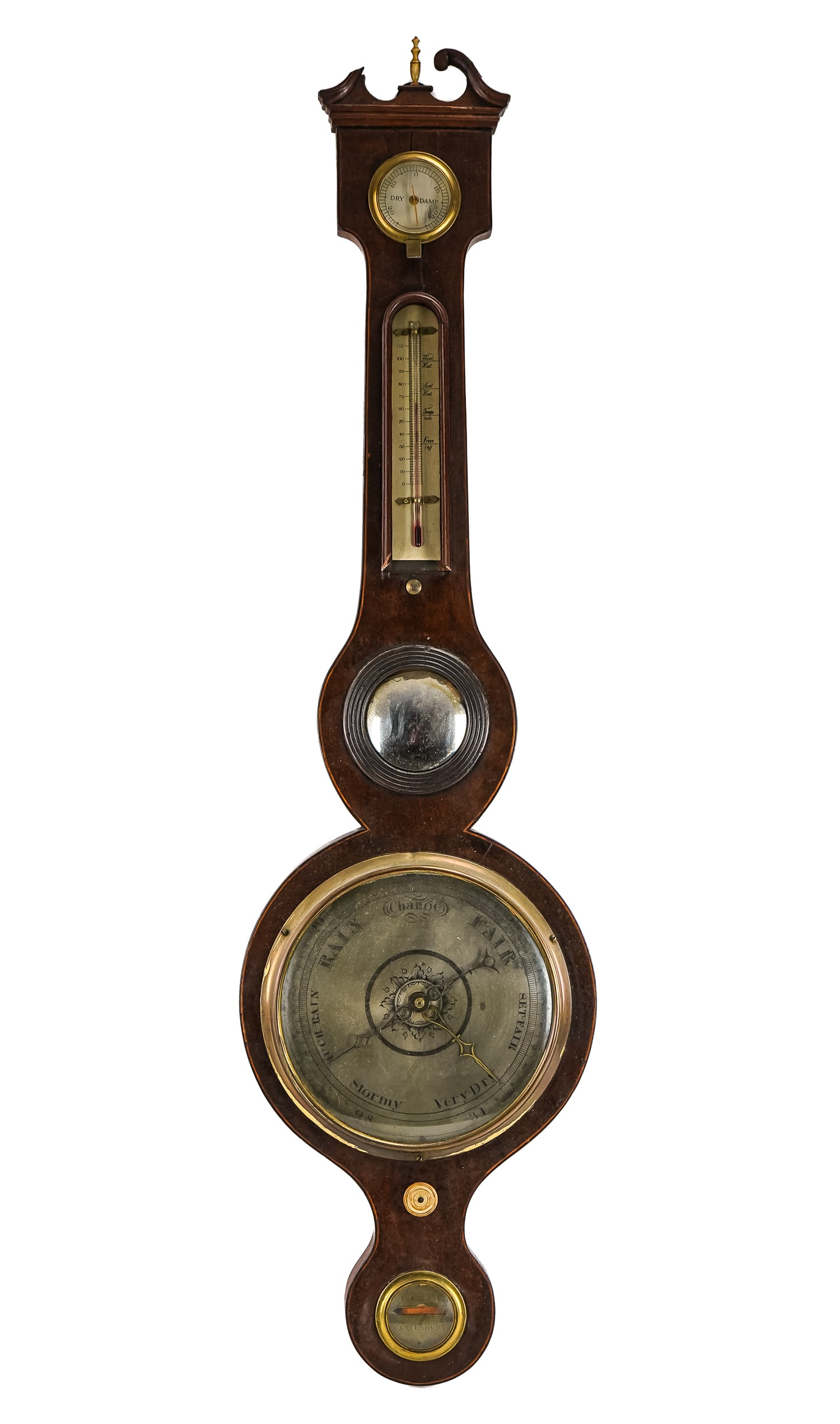 19th English Banjo Barometer Auction
