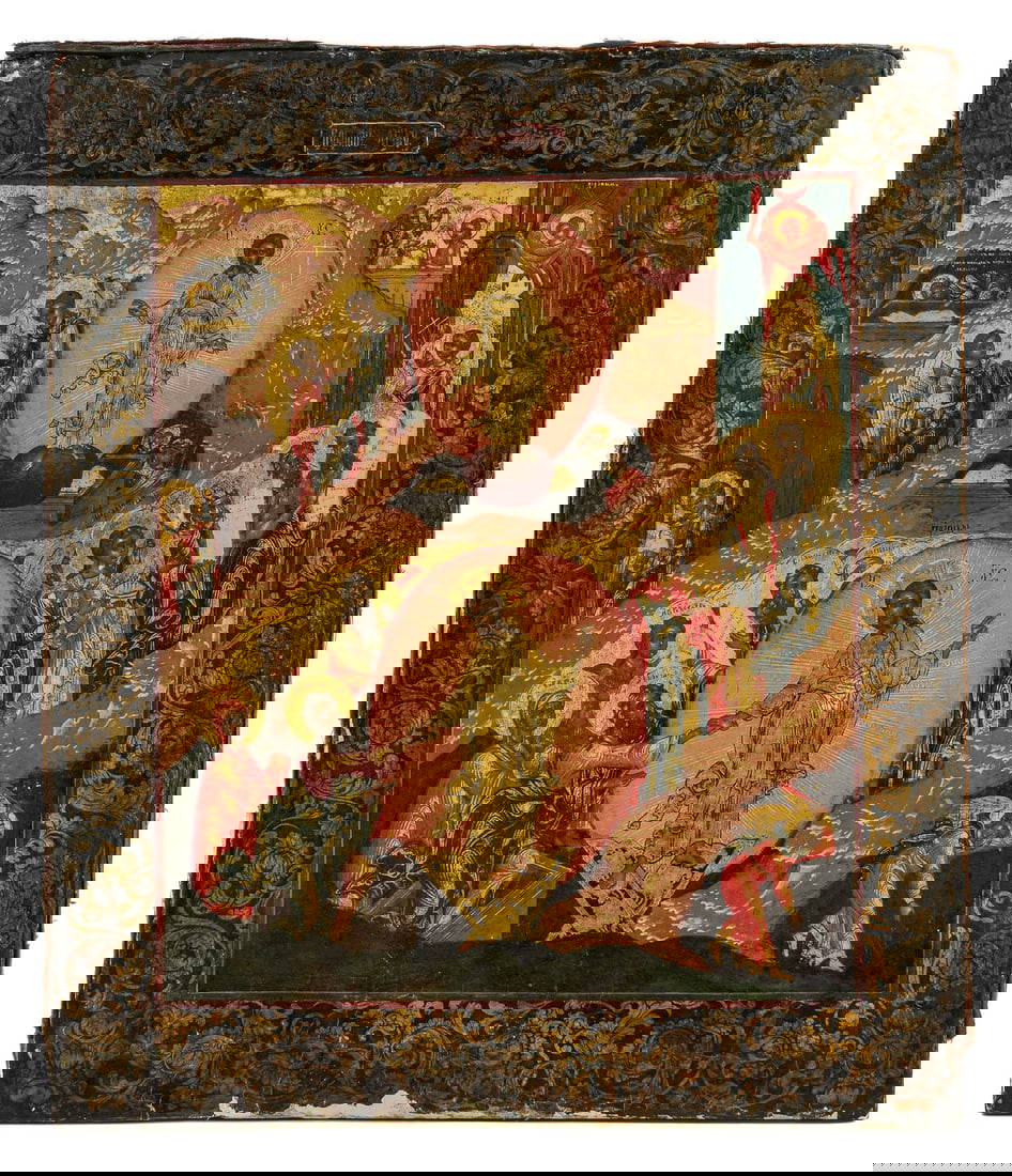 Ca 1800 Resurrection And Descent Into Hell Icon Auction