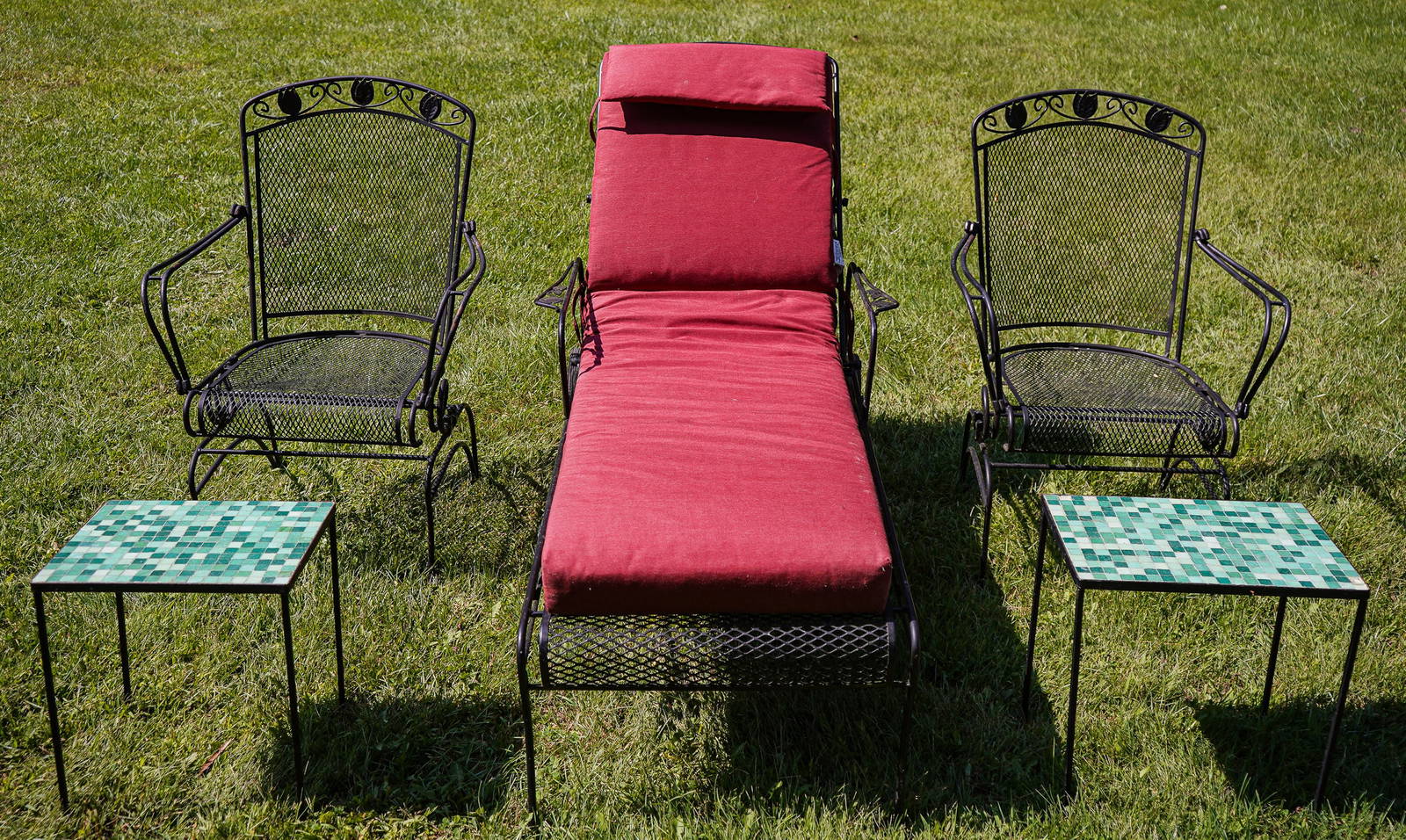 Four Piece Steel Outdoor Lounge Set Auction