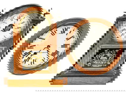 Duquesne Reverse Painted Glass Lighted Clock Auction