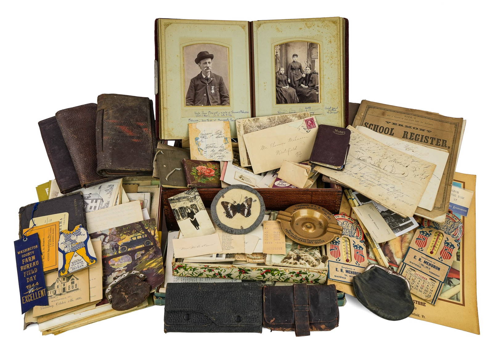 Archive Of Mehuron Family Waitsfield, Vt Papers Auction