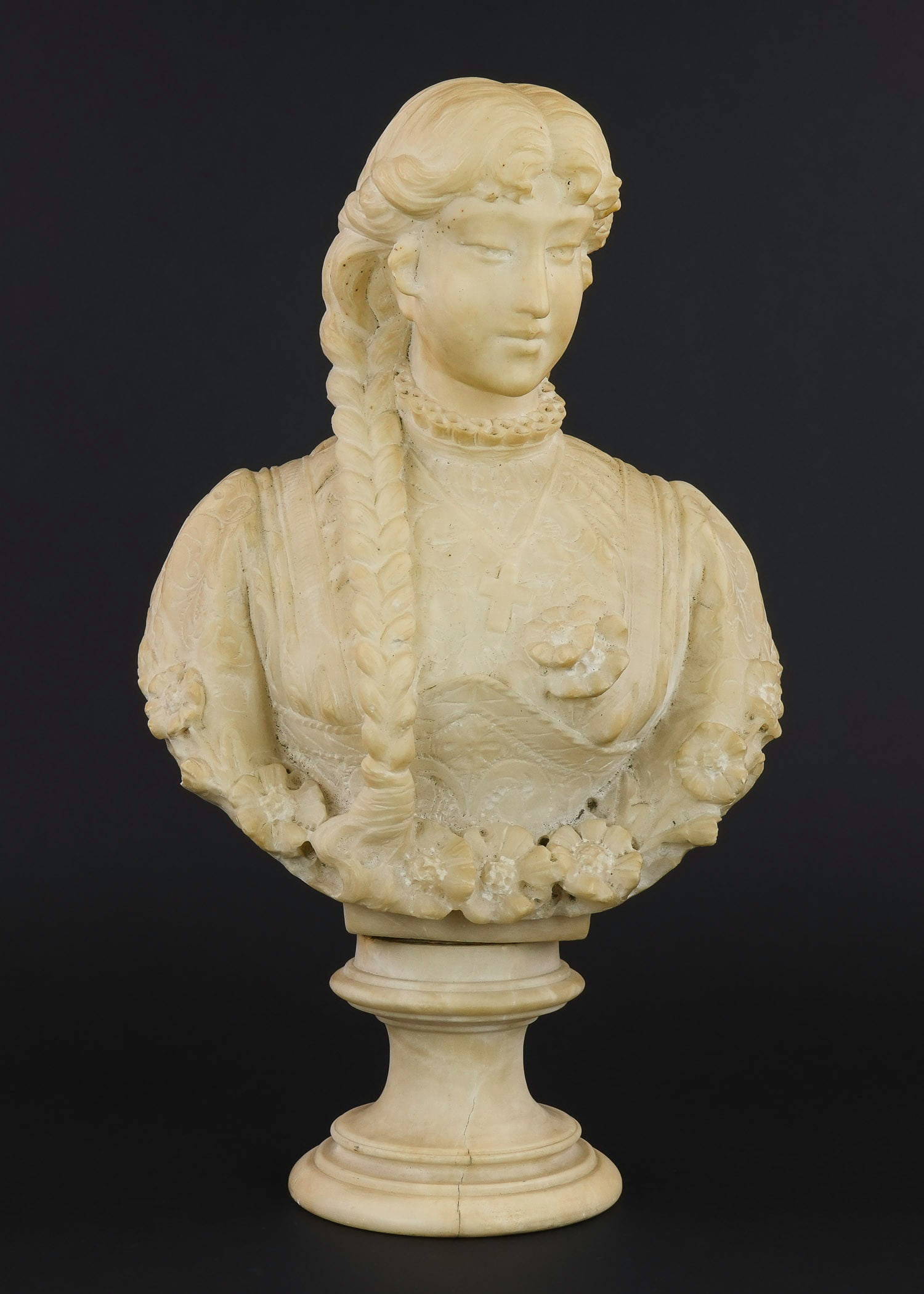 19th C Victorian White Marble Bust Auction