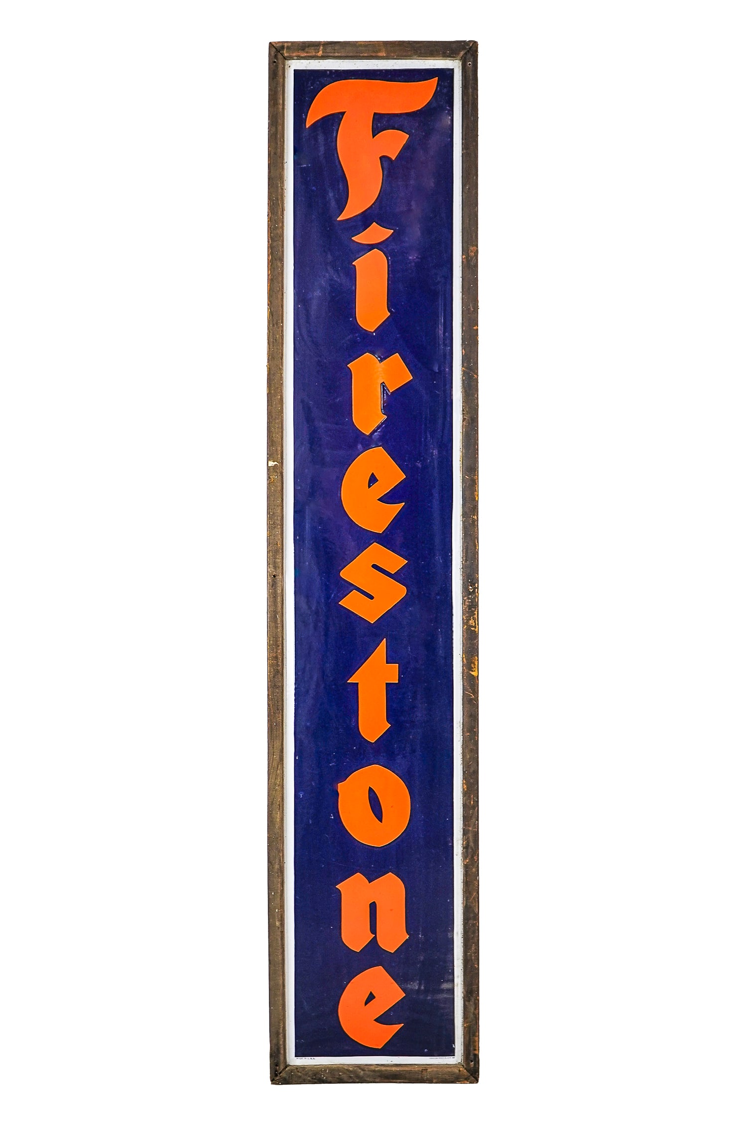 Large Firestone Porcelain Enamel Vertical Sign Auction