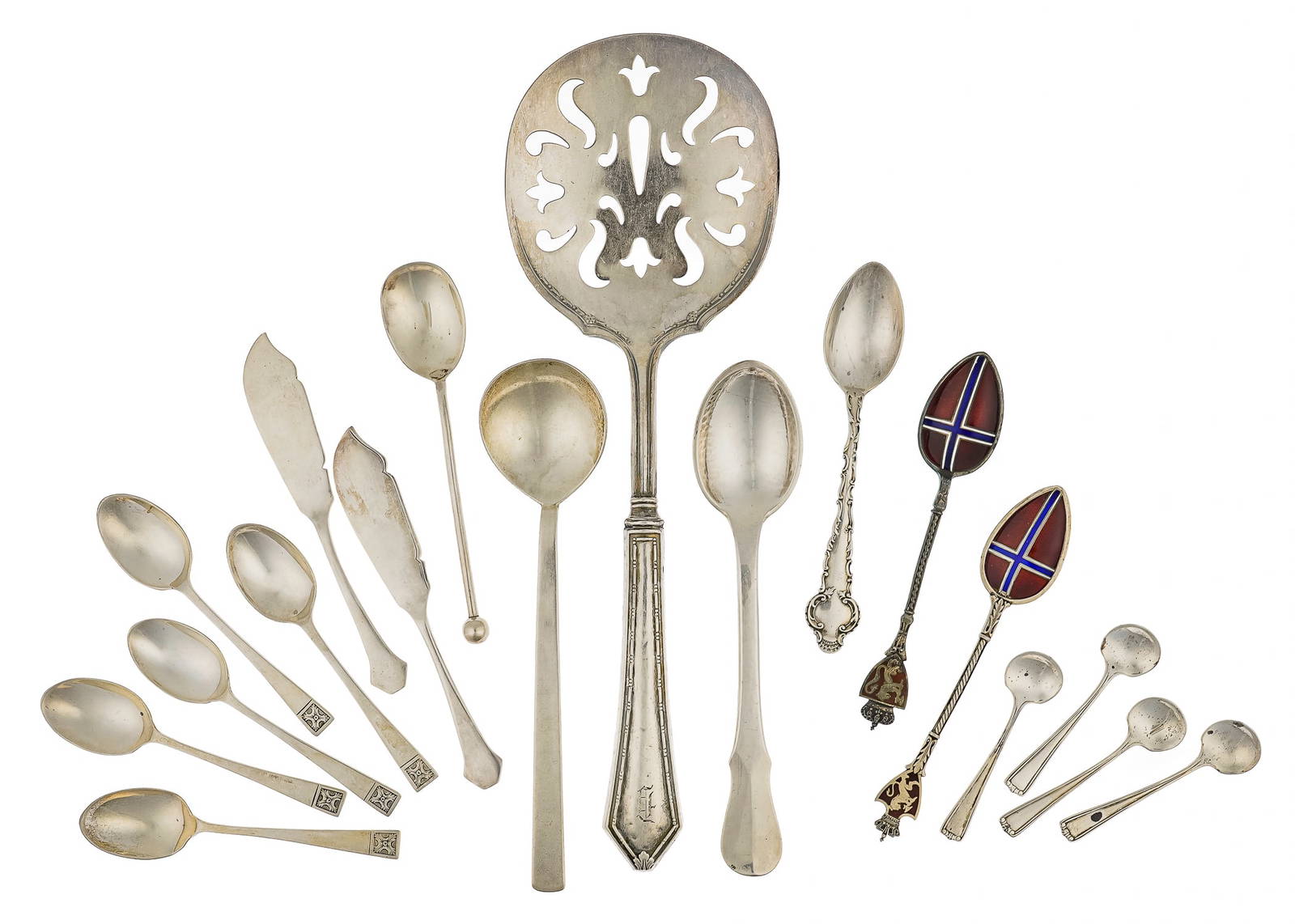 18 Pcs. Assorted Sterling Silver Flatware Auction