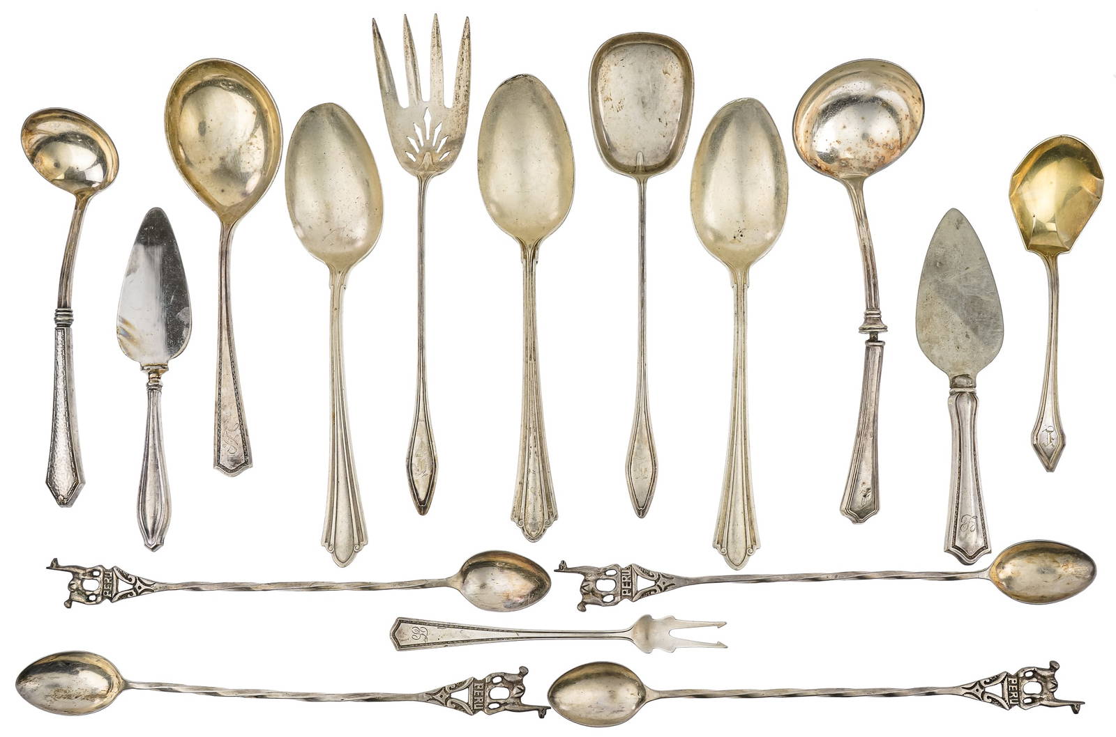 16 Pcs. Assorted Sterling Silver Flatware Auction
