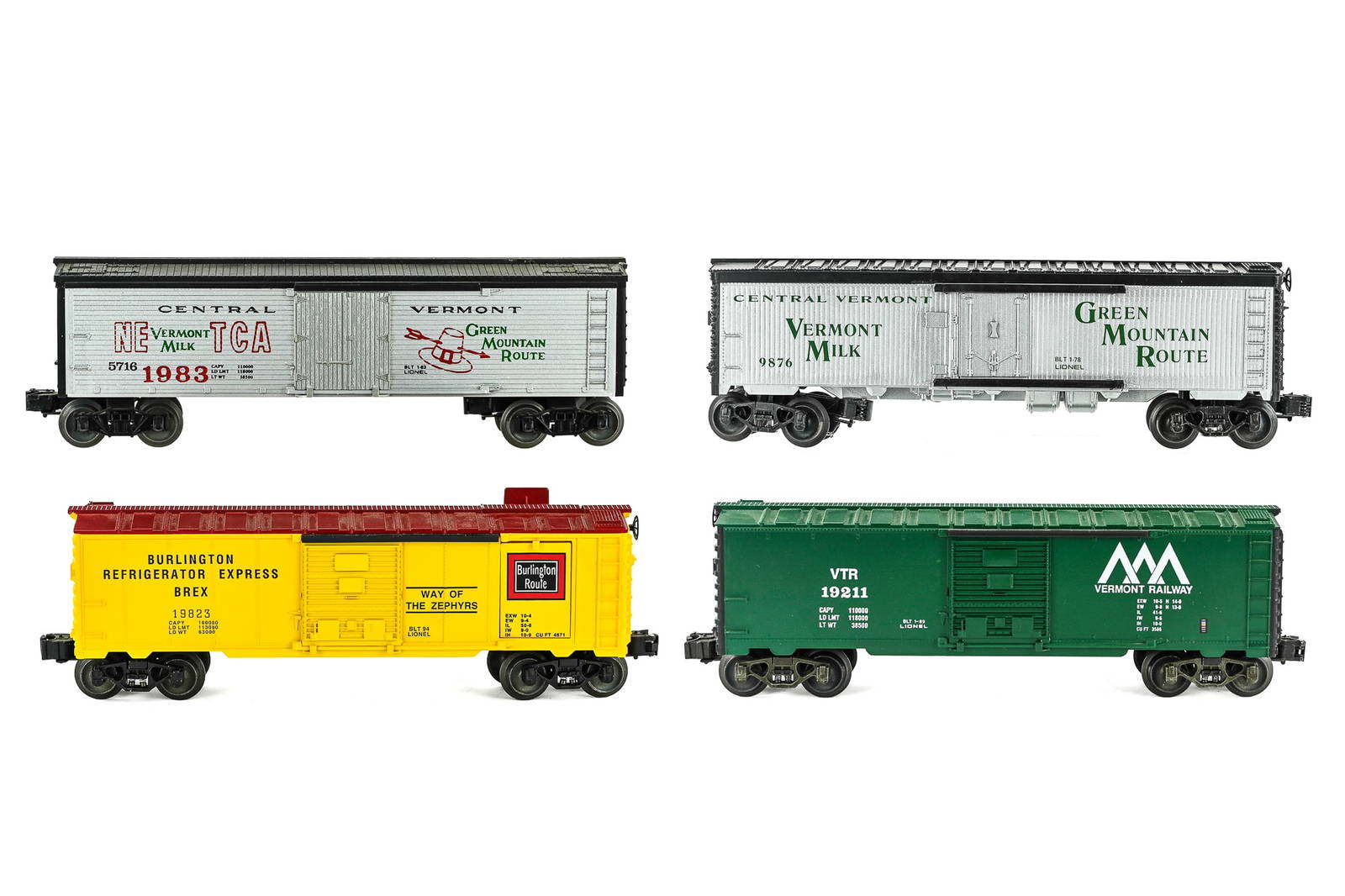 4 Vermont Box Cars Auction