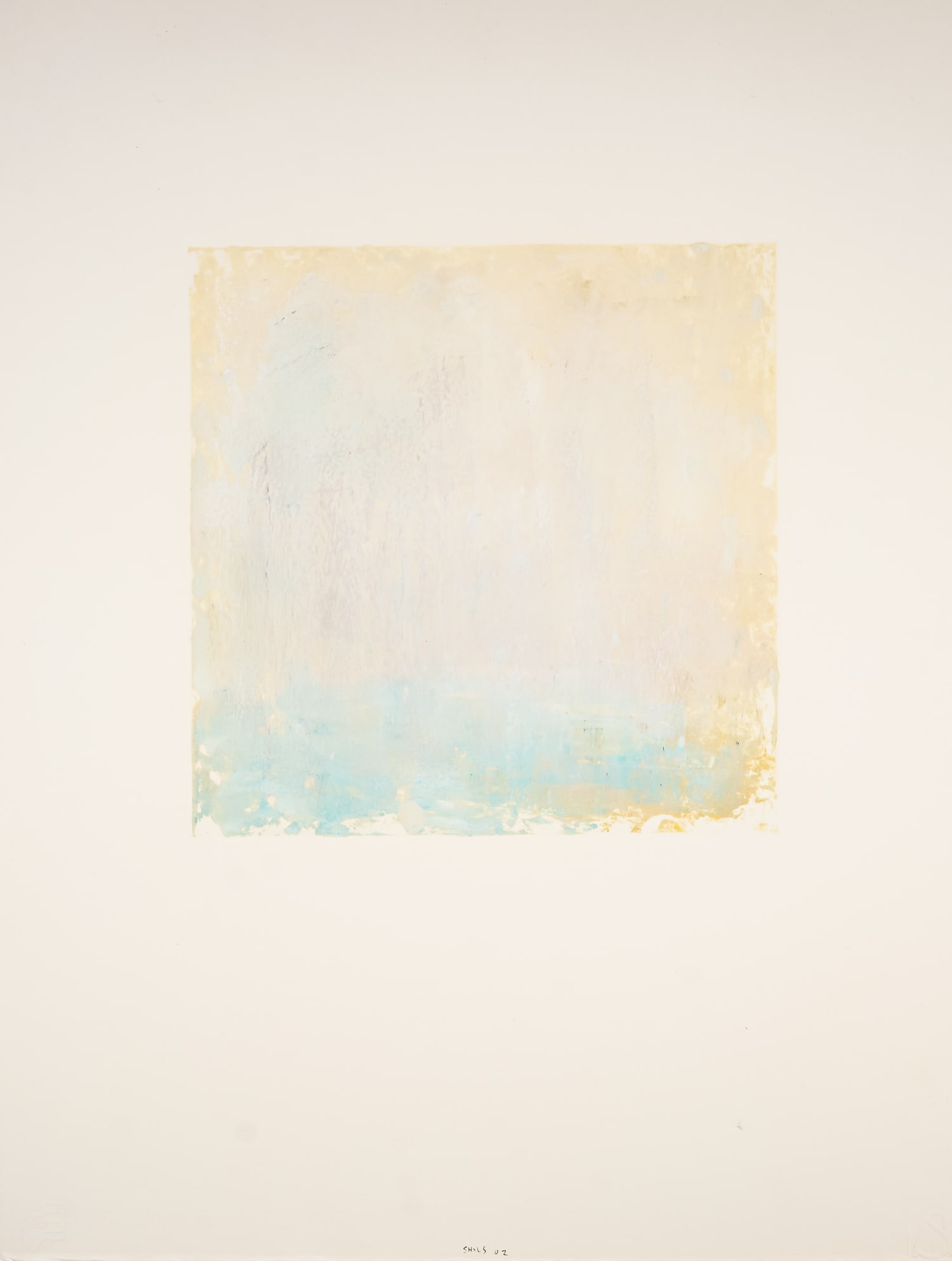 Stuart Shils (am 1954-) Monotype In White And Blue Auction