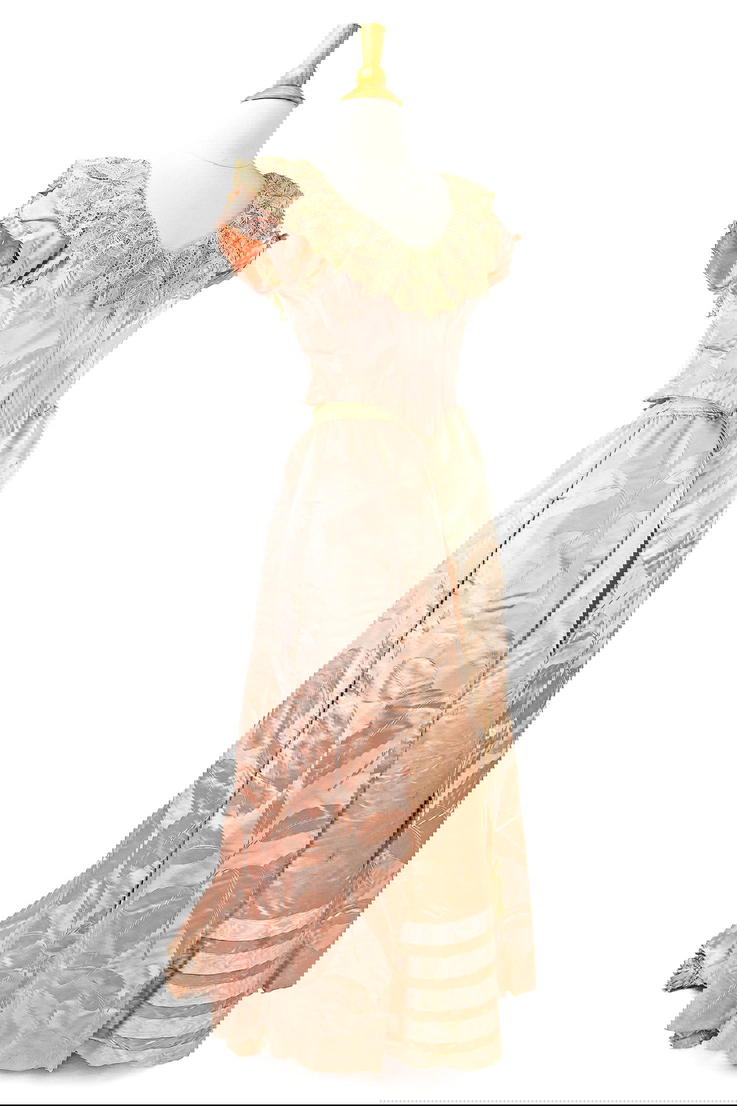 Victorian Brocade Silk Two Part Outfit Auction