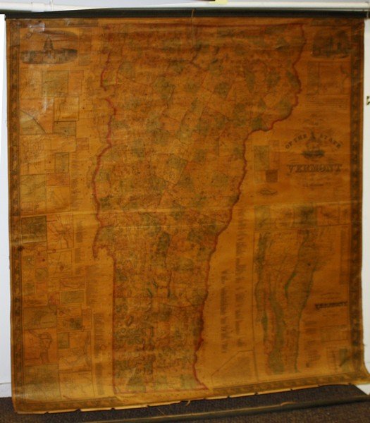 1857/ 1860 Walling “Map of the State of Vermont” w