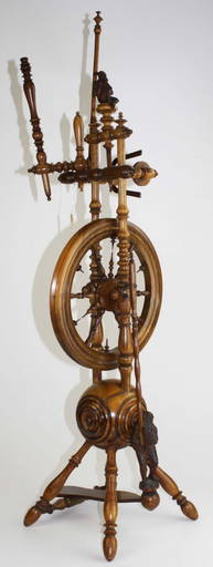 19th c German spinning wheel w/ Black Forest carved - Jan 09, 2016 ...
