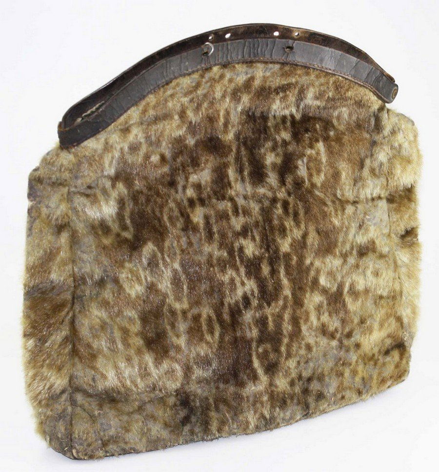 Inuit sealskin possibles bag, copper rivet & hand