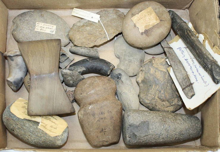 North American Native American Lithic & Pottery Pcs