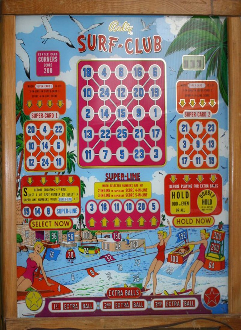 Circa 1954 Bally Surf Club Pinball Machine - with - Jul 08, 2016 ...
