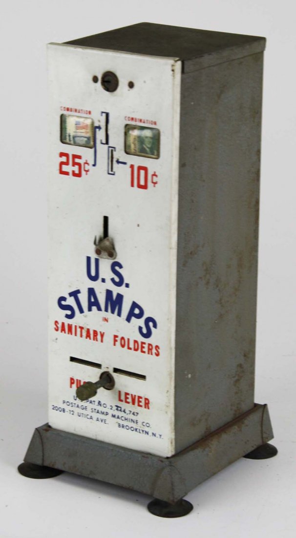Postage Stamp Machine Co Coin Operated Stamp Machine,