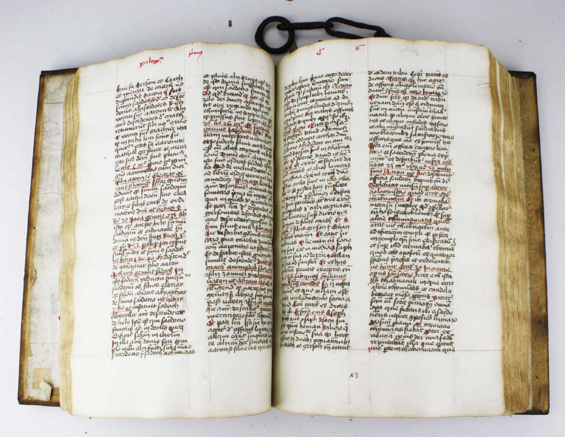 early Medieval handwritten book from a chained library : Lot 0053