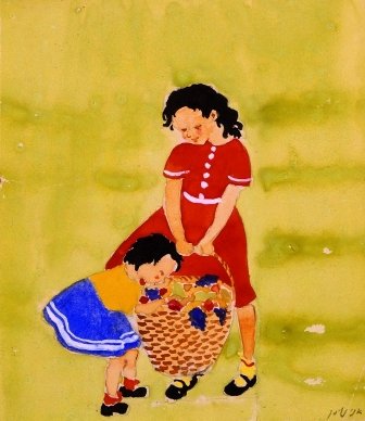 Ann Neumann (1906 1955) Two Girls