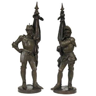 Pair Of French Renaissance Revival Bronze Ewers