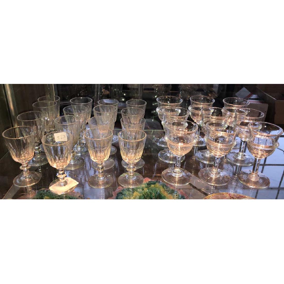 25 Antique German and French Stemware Glasses