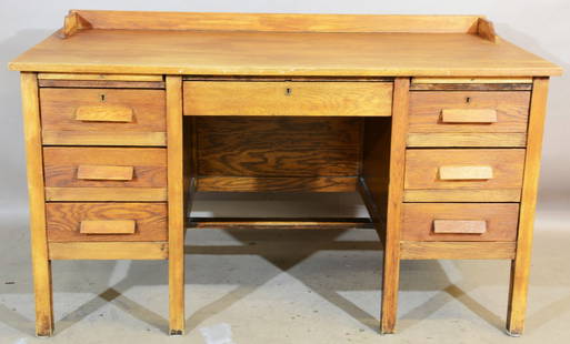 Tiger Oak Post Master Desk
