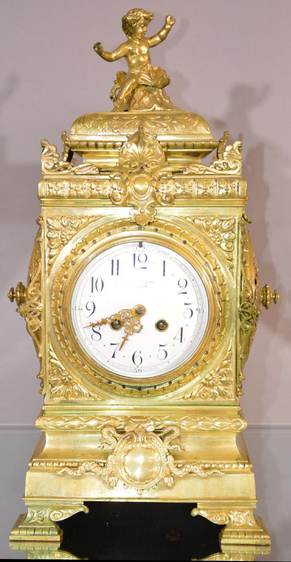 Fattorini & Sons Bronze Mantel Clock