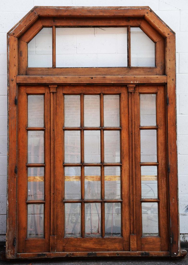 Antique Oak French Window