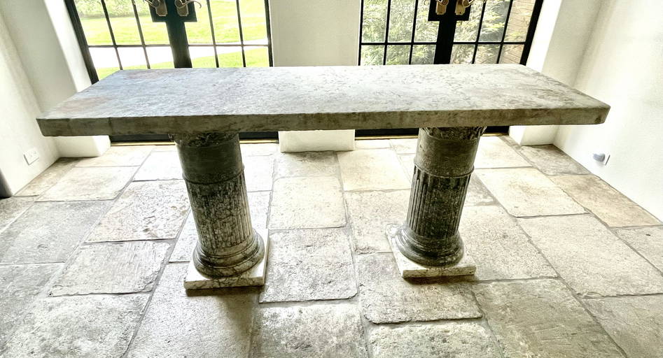 Thick Cut Limestone Table Top