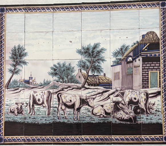 30 Piece Dutch Delft Polychrome Mural