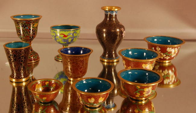 10 Cloisonne Pieces