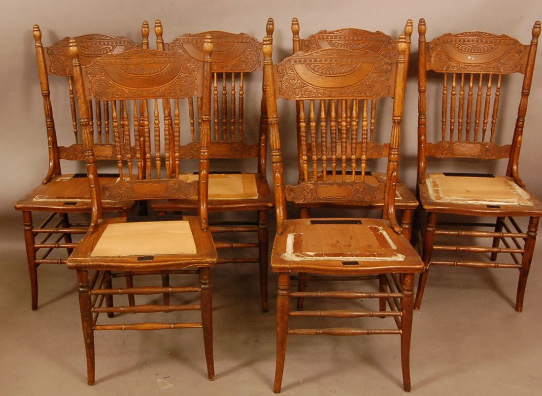 Oak Larkin Press Back Chairs