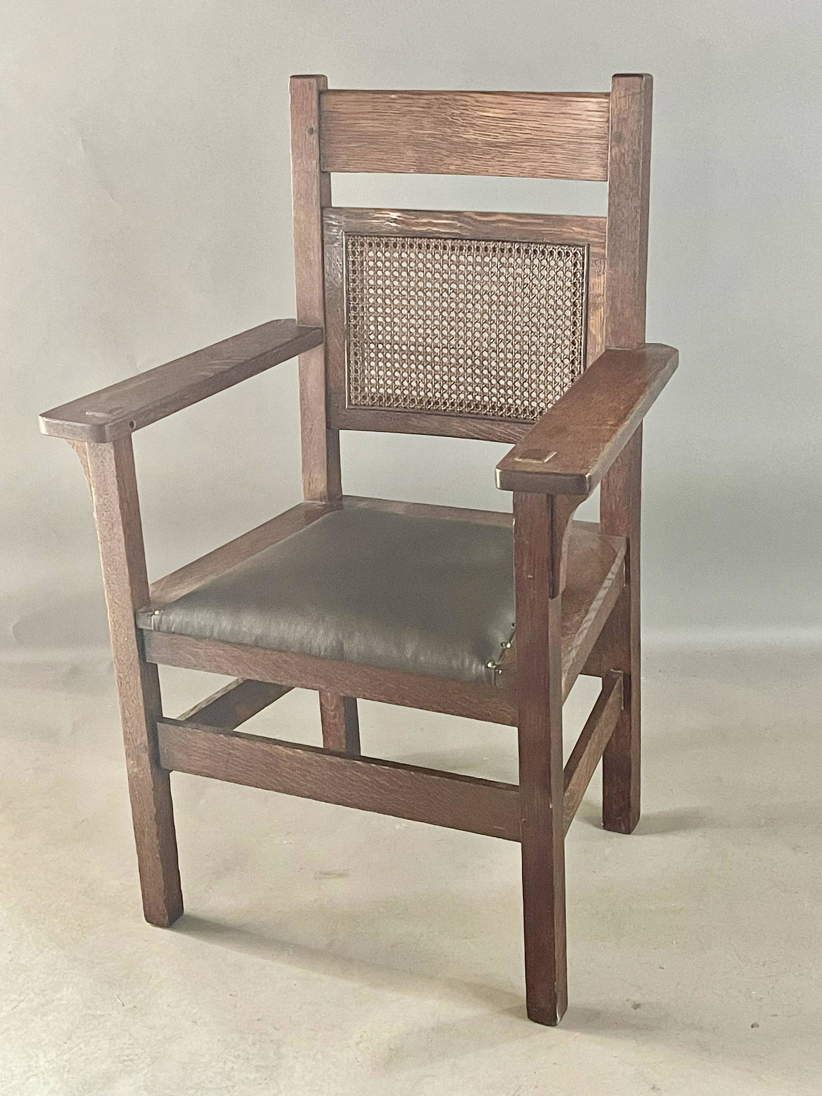 Limbert Arts And Crafts Oak Side Chair With Upholstered Seat Auction
