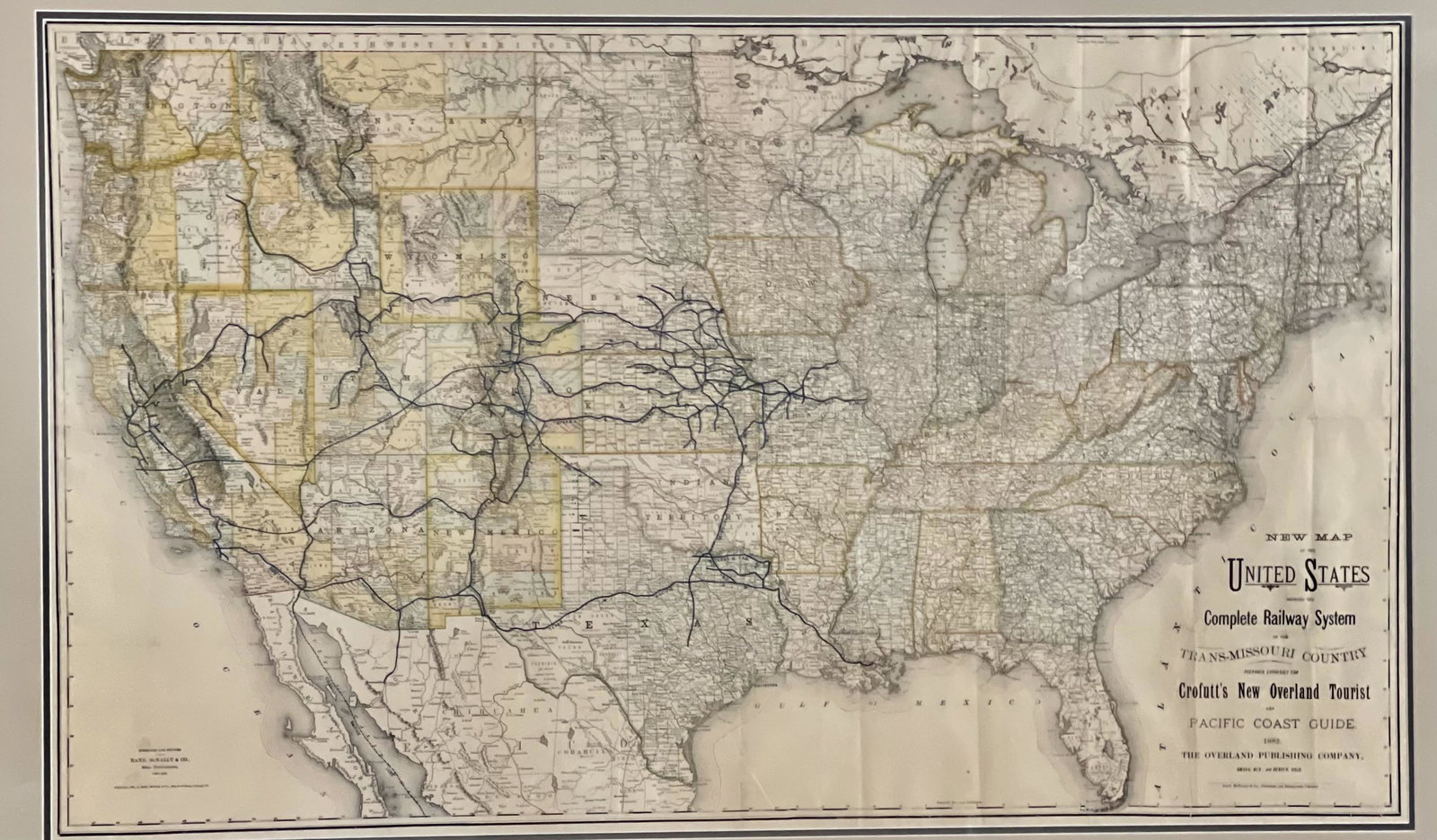 New Map Of The United States Complete Railroad System Of The Trans ...