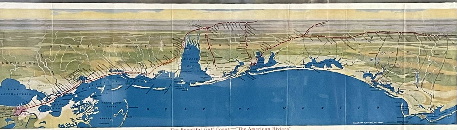 Railroad Map Of The Gulf Coast 1926