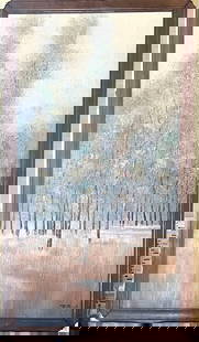 Artist Signed Hand-painted Parlour Lamp Auction